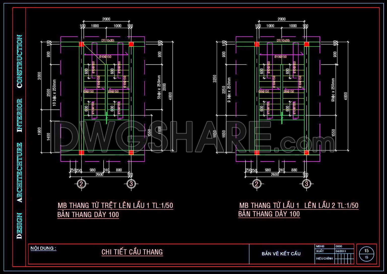 242. Structural Drawings Of 3-Story House A Complete Project 5m x 20.4m ...