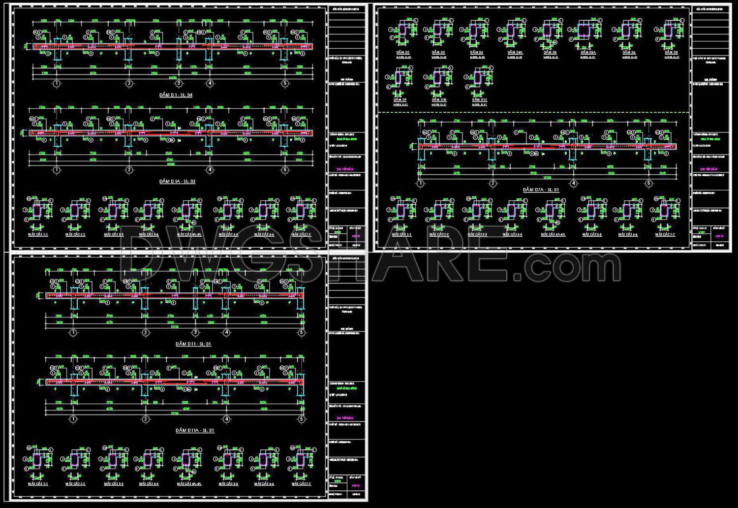 243. Structural Drawings Of 5-Story House A Complete Project 4.8m x 13 ...