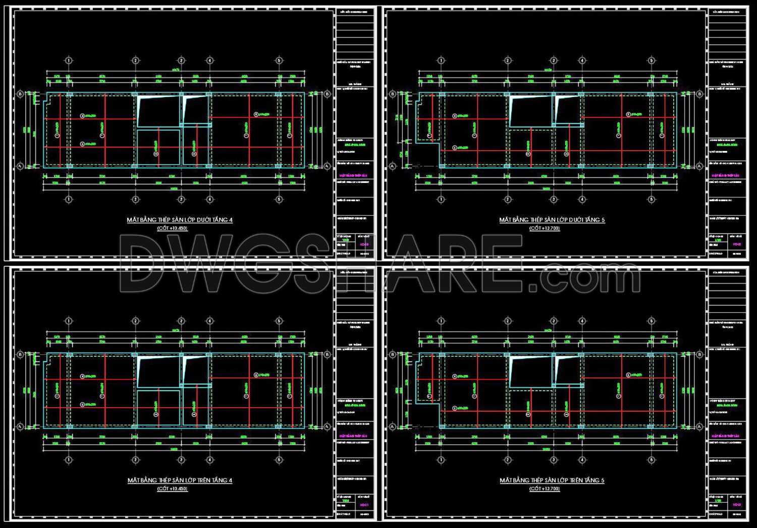 243. Structural Drawings Of 5-Story House A Complete Project 4.8m x 13 ...