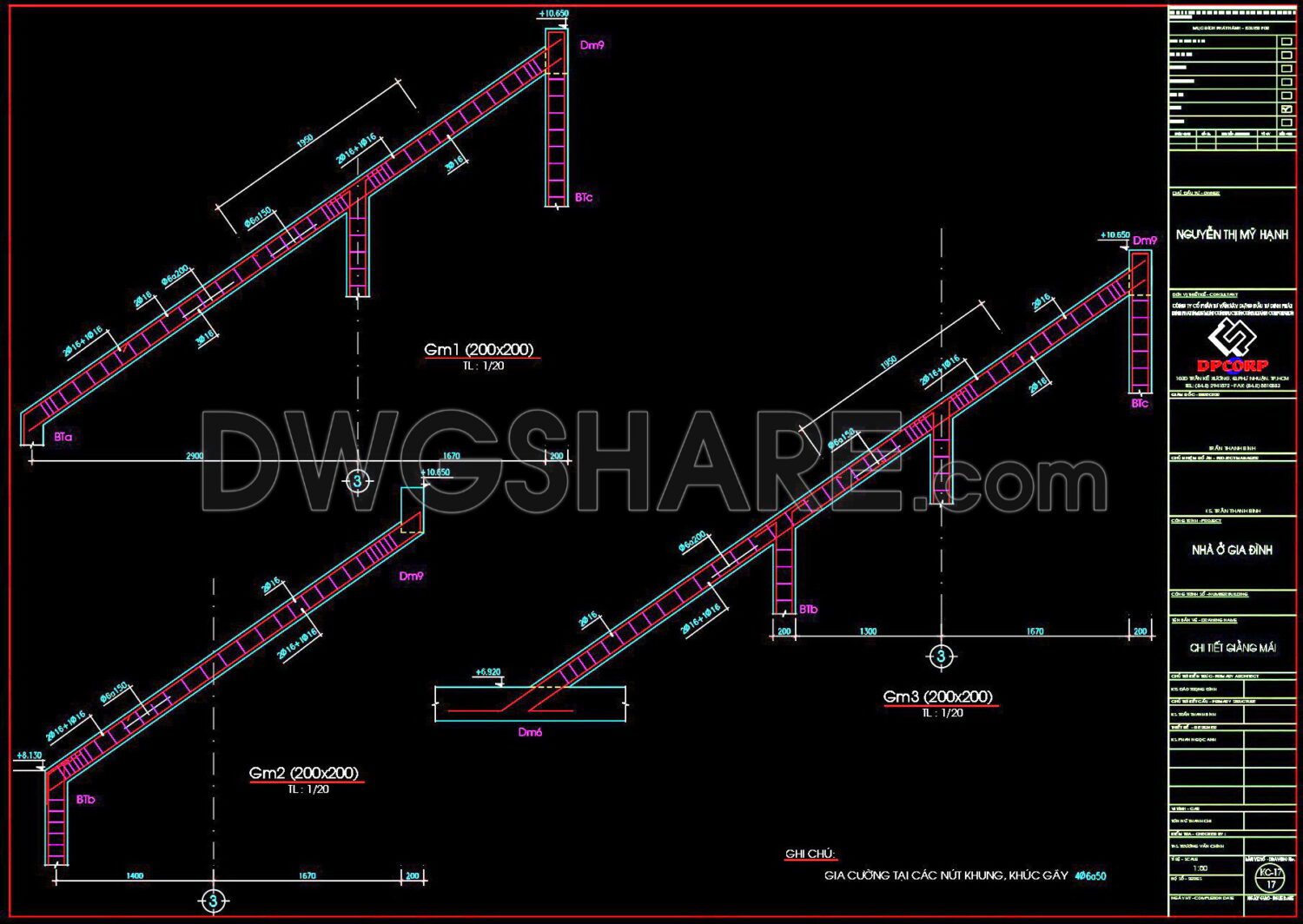 244. Structural Drawings Of 2-Story House A Complete Project 6m x 20m ...