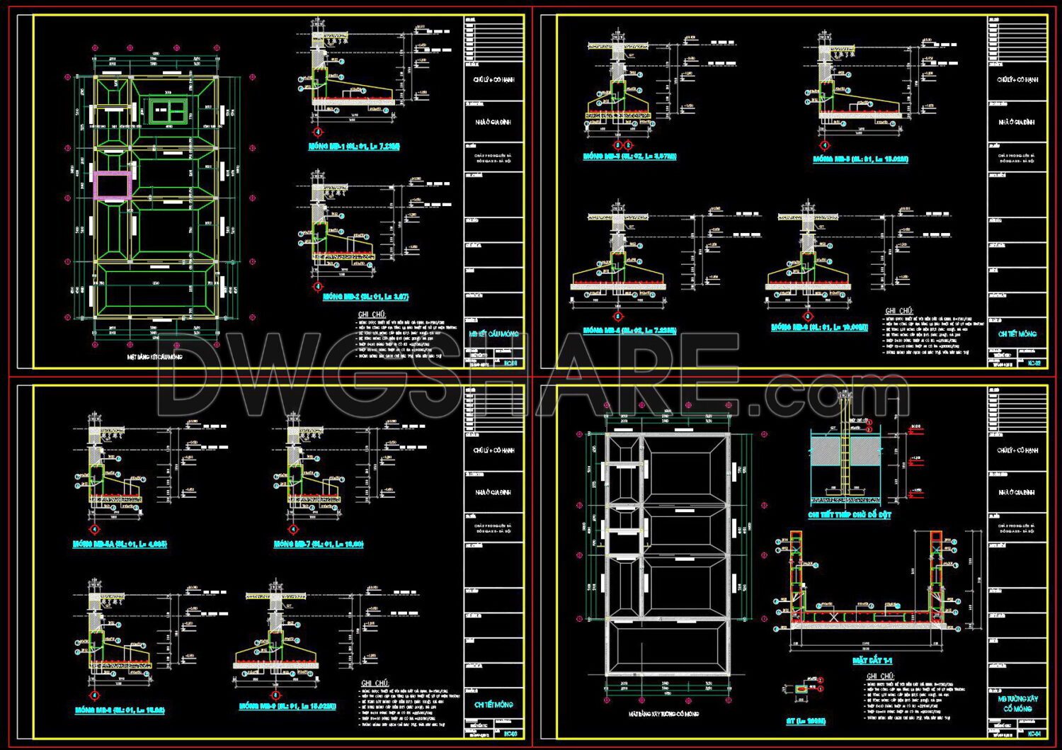 245. Structural Drawings Of 6-Story House A Complete Project 10m x 19 ...