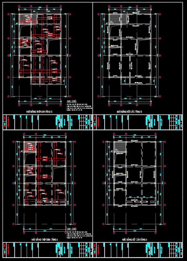 245. Structural Drawings Of 6-Story House A Complete Project 10m x 19 ...