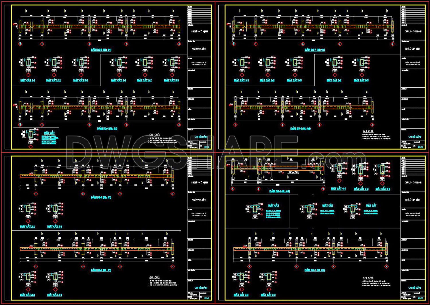 245. Structural Drawings Of 6-Story House A Complete Project 10m x 19 ...