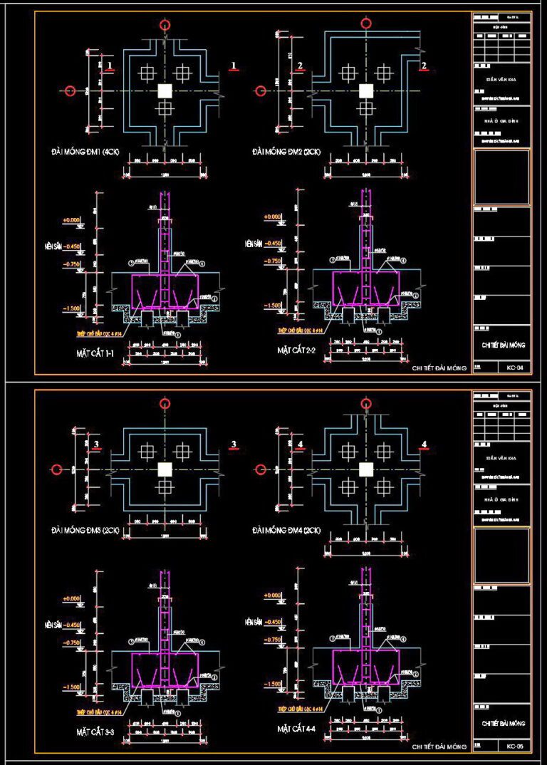 246. Structural Drawings Of 2-Story House A Complete Project 8.7m x 13 ...