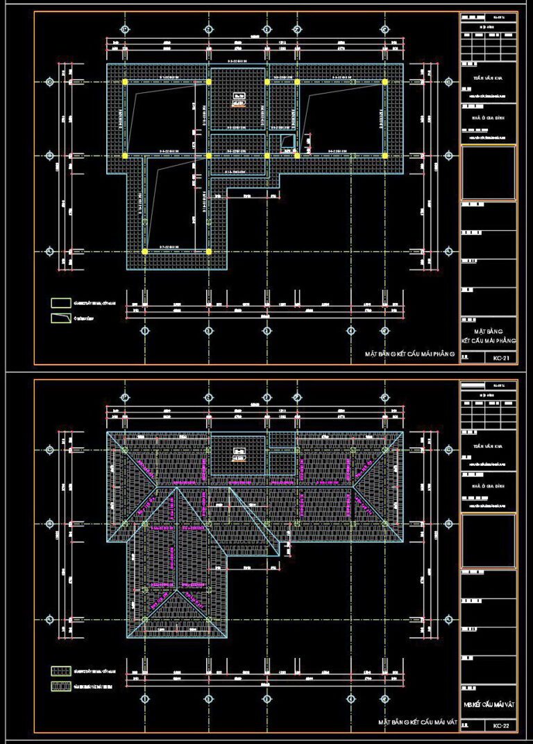 246. Structural Drawings Of 2-Story House A Complete Project 8.7m x 13 ...