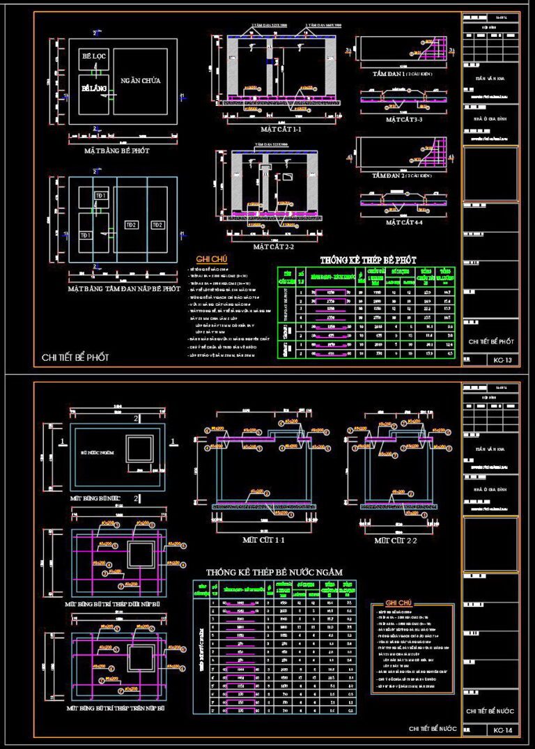 246. Structural Drawings Of 2-Story House A Complete Project 8.7m x 13 ...