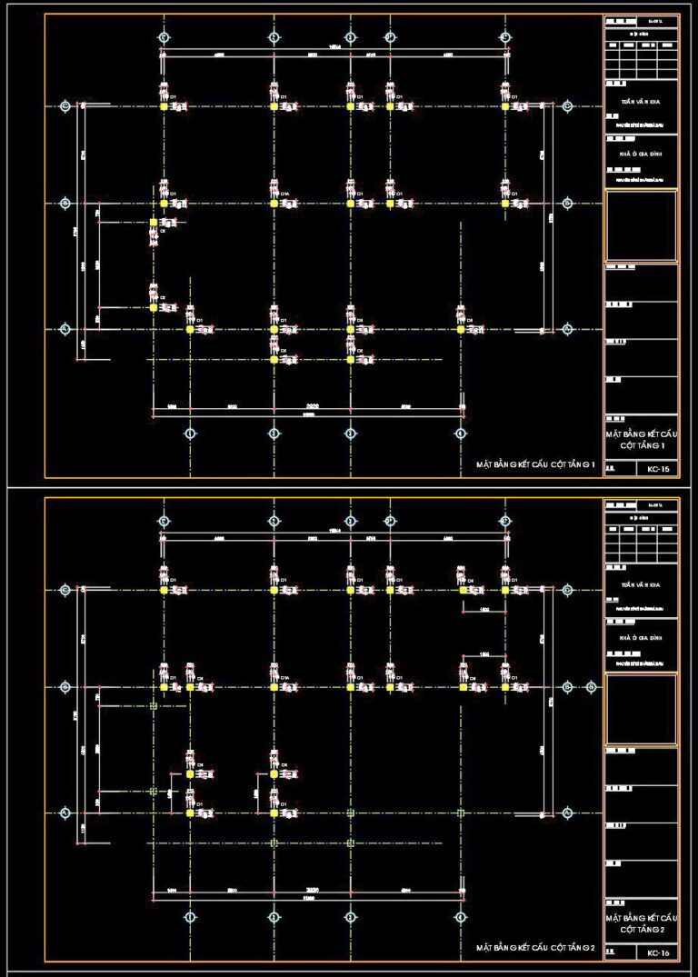 246. Structural Drawings Of 2-Story House A Complete Project 8.7m x 13 ...