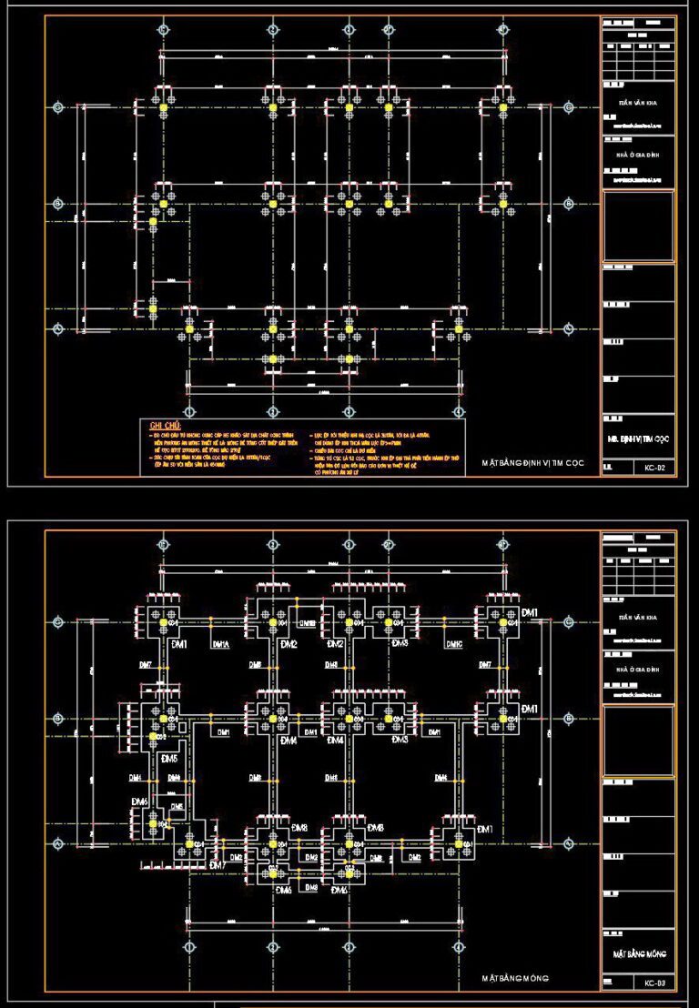246. Structural Drawings Of 2-Story House A Complete Project 8.7m x 13 ...