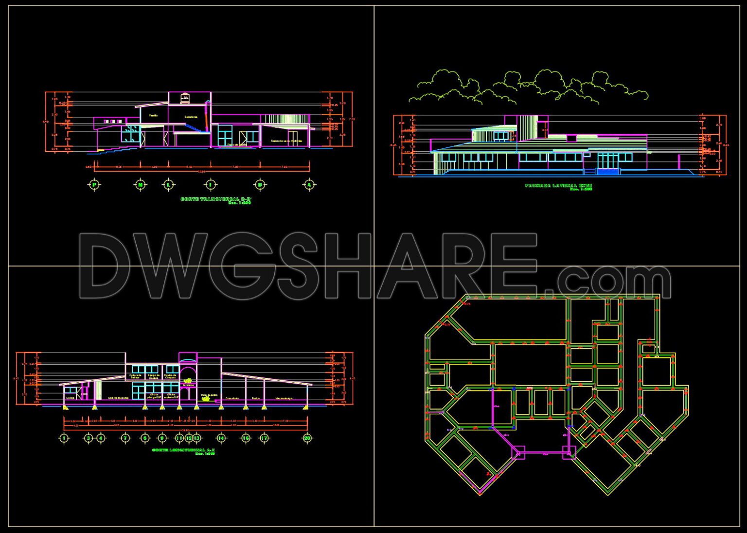 25. CAD drawings of Educative Center for download