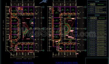 Private University Plan and Elevation AutoCAD File DWG