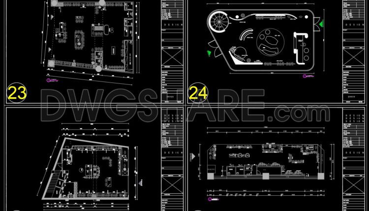 26. Cad drawings of 16 clothing store floor plan designs for download ...