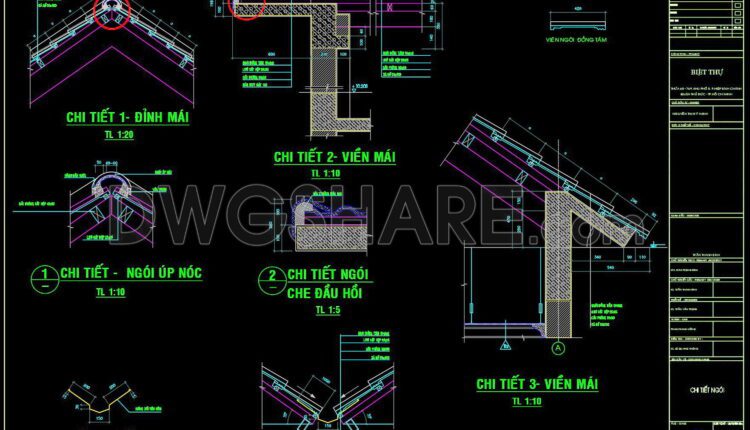 269. Detailed architectural CAD drawings of the roof and garden ...