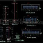 270. Detailed architectural CAD drawings of the balcony, railing, and ...