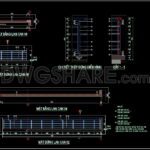 270. Detailed architectural CAD drawings of the balcony, railing, and ...