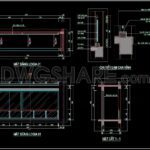 270. Detailed architectural CAD drawings of the balcony, railing, and ...