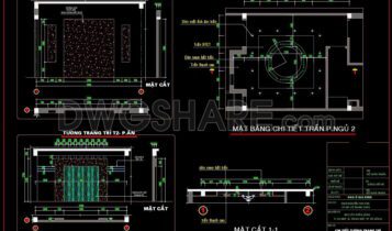 364. Detailed CAD Drawing of Bedside Table Free Download