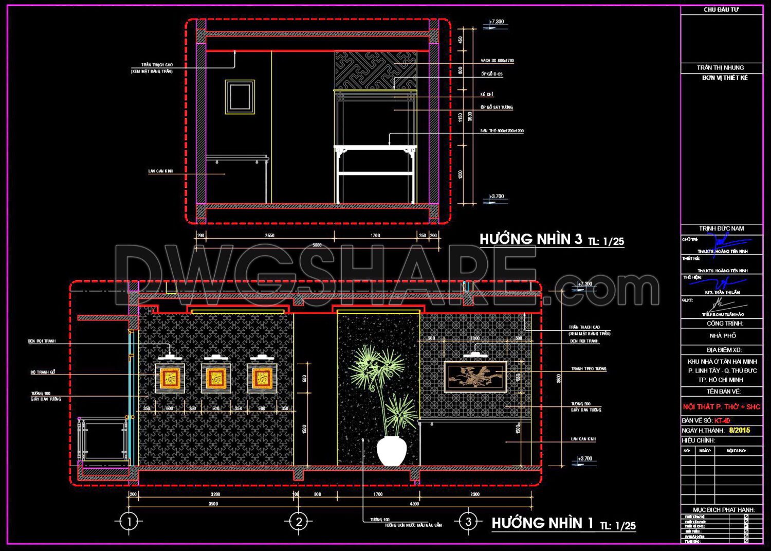 272. Detailed CAD drawings of the interior for the living room, kitchen ...