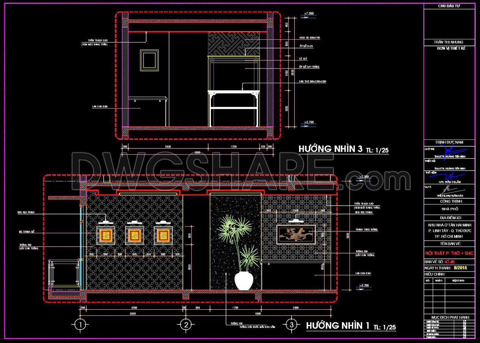 272. Detailed CAD drawings of the interior for the living room, kitchen ...