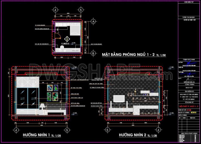 272. Detailed CAD drawings of the interior for the living room, kitchen ...
