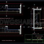 273. Detailed architectural CAD drawings of the balcony and entrance ...