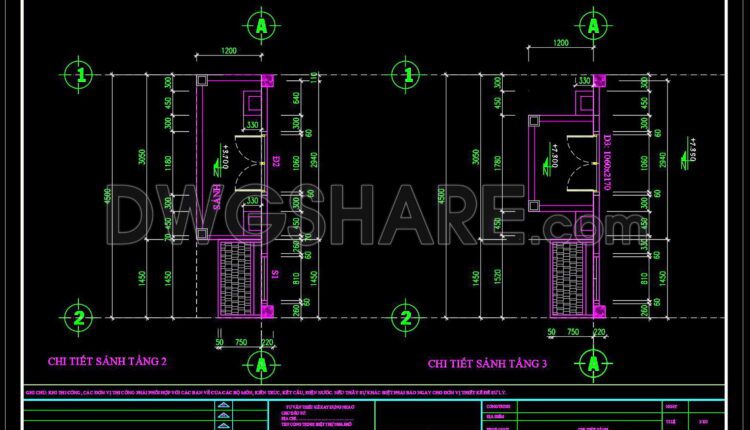277. Detailed architectural CAD drawings of the entrance hall and roof ...