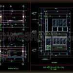 281. Detailed architectural CAD drawings of the balcony, railing, and ...