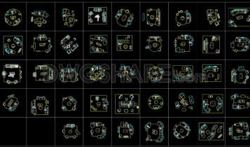 25.Cable Glands With Lock Nut AutoCAD Blocks
