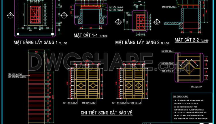 282. Detailed architectural CAD drawings of the balcony, railing, and ...