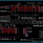 282. Detailed architectural CAD drawings of the balcony, railing, and ...