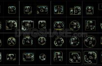 10.Gas cooker, Induction cooker, Kitchen hood AutoCAD blocks free download