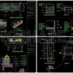 290. Detailed architectural CAD drawings of the balcony, railing, and ...