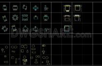 252. CAD blocks of coffee tables and tea tables