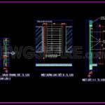 291. Detailed architectural CAD drawings of the facade, balcony ...