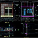 293. Detailed architectural CAD drawings of the facade, balcony ...