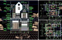 Bunglow Layout Plan and Elevation AutoCAD File Free Download