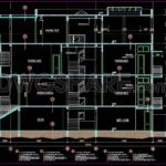 308. CAD design drawings for a 3-story townhouse with dimensions of 5m ...