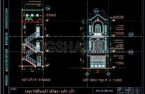 78.Flag Pole Elevation and Sections Details Autocad file