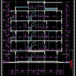 312. CAD design drawings for a 6-story townhouse with dimensions of 4 ...