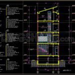 315. CAD design drawings for a 3-story townhouse with dimensions of 6 ...