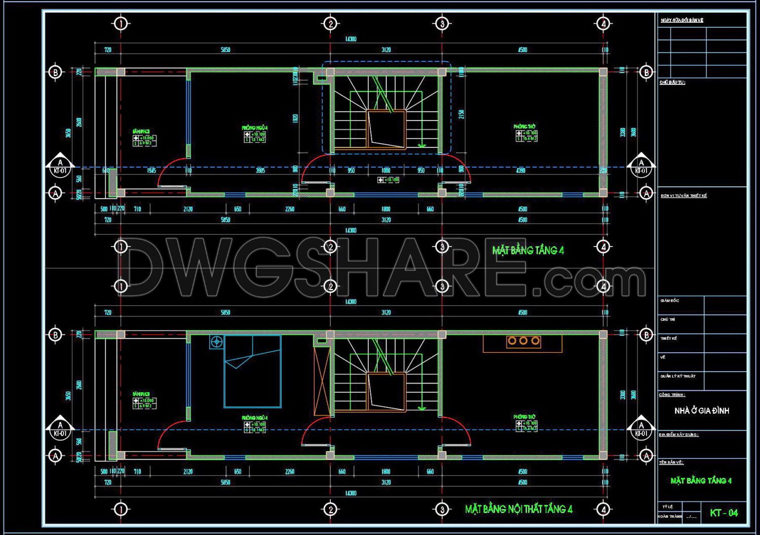 320. CAD design drawings for a 4-story townhouse with dimensions of 3 ...