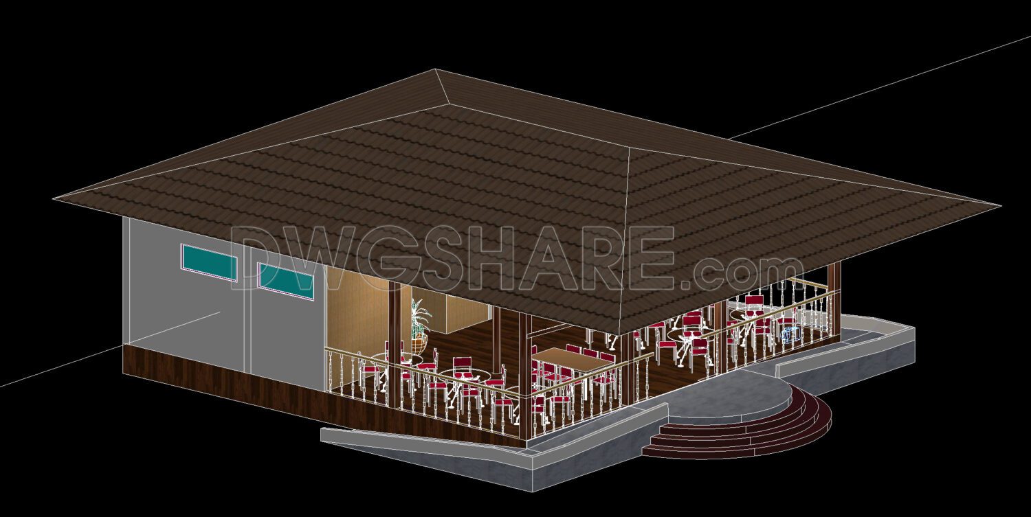 33. Cad Drawings Of 1-Story Coffee Plans, Elevations And Sections For ...