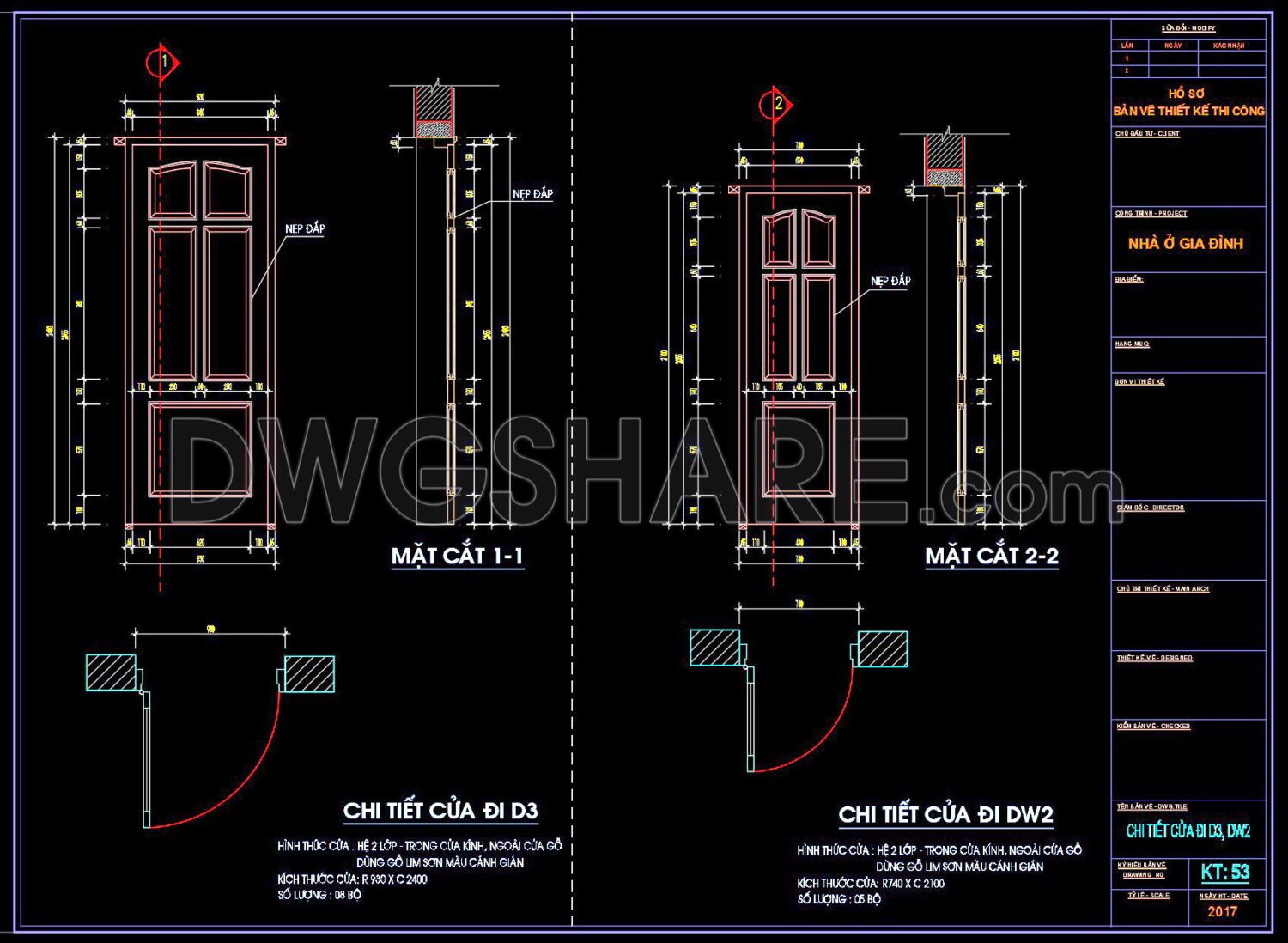 521. Detailed CAD Drawings Of Doors, Windows For Download
