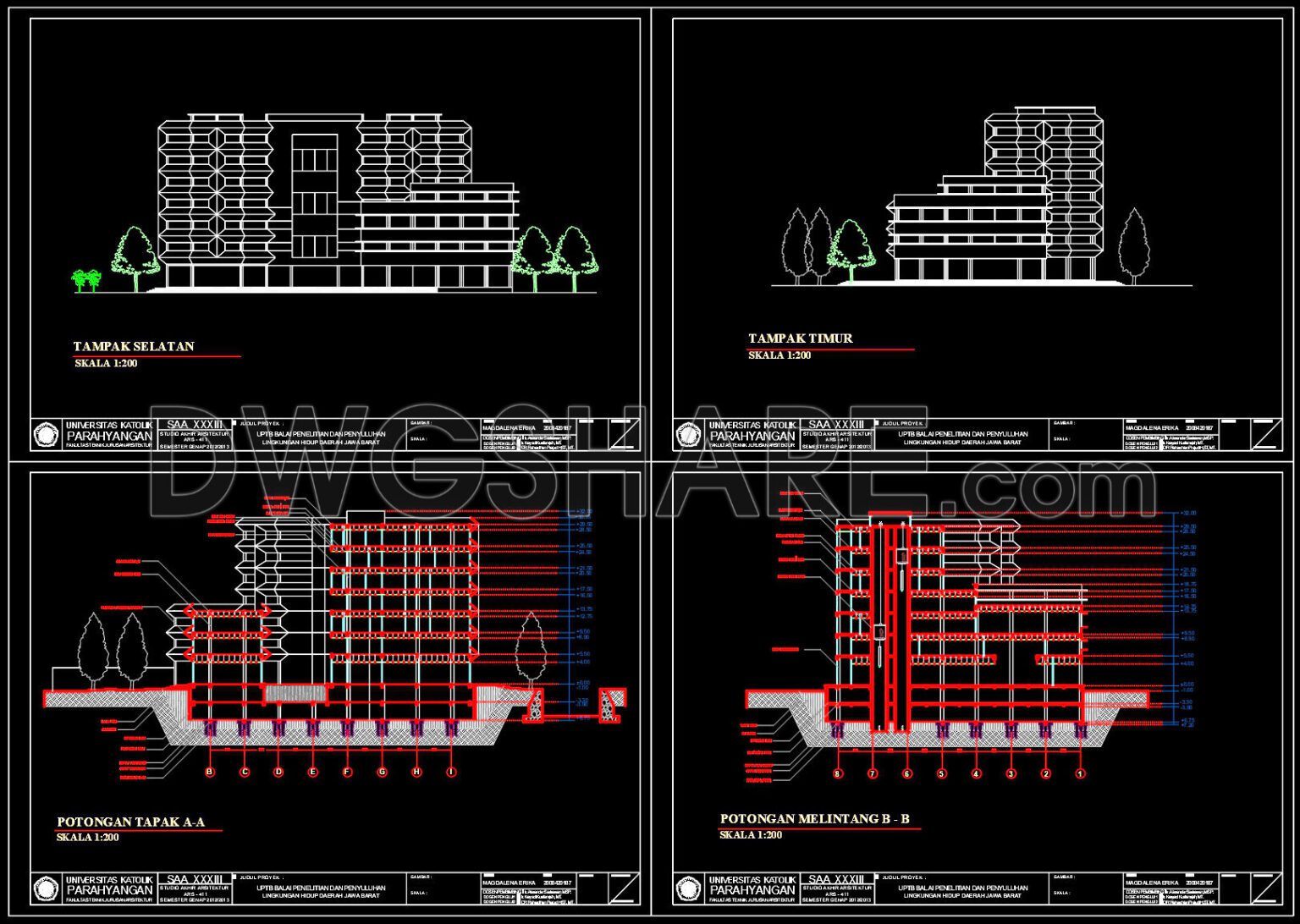 70. Cad Drawings Of environmental research and extension center for ...