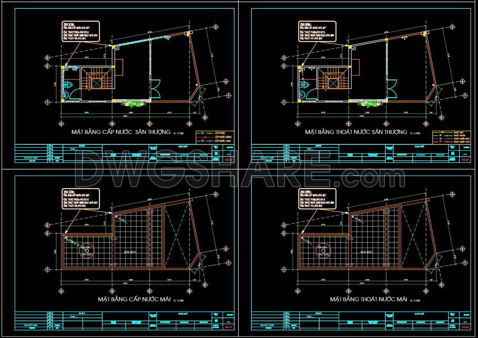 72. Detailed CAD design drawings for the water supply system in a 3 ...