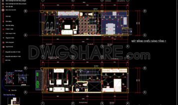 140.Detailed drawing of the foyer of the house in AutoCAD format