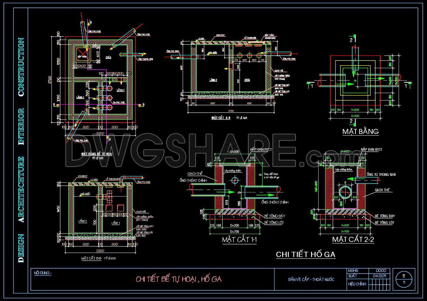 80. CAD drawings detailing the design of water supply and drainage ...
