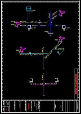 82. CAD drawings detailing the design of water supply and drainage ...