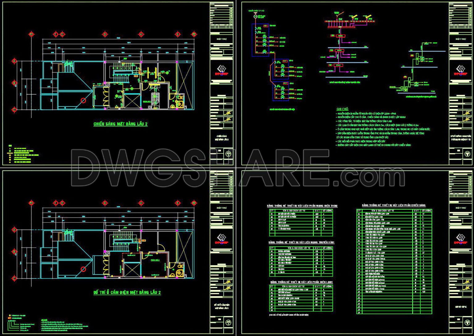 83. CAD drawings for detailed electrical designs for a 3-story townhouse