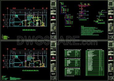 83. CAD drawings for detailed electrical designs for a 3-story townhouse