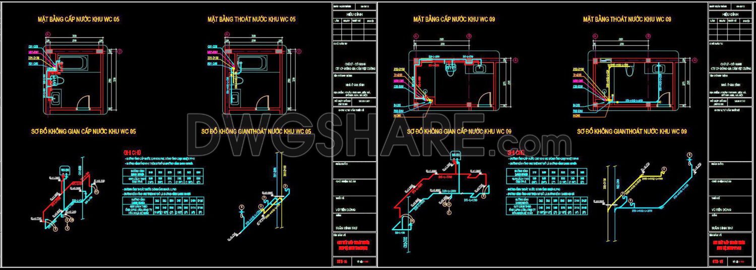 86. CAD drawings detailing the design of water supply and drainage ...